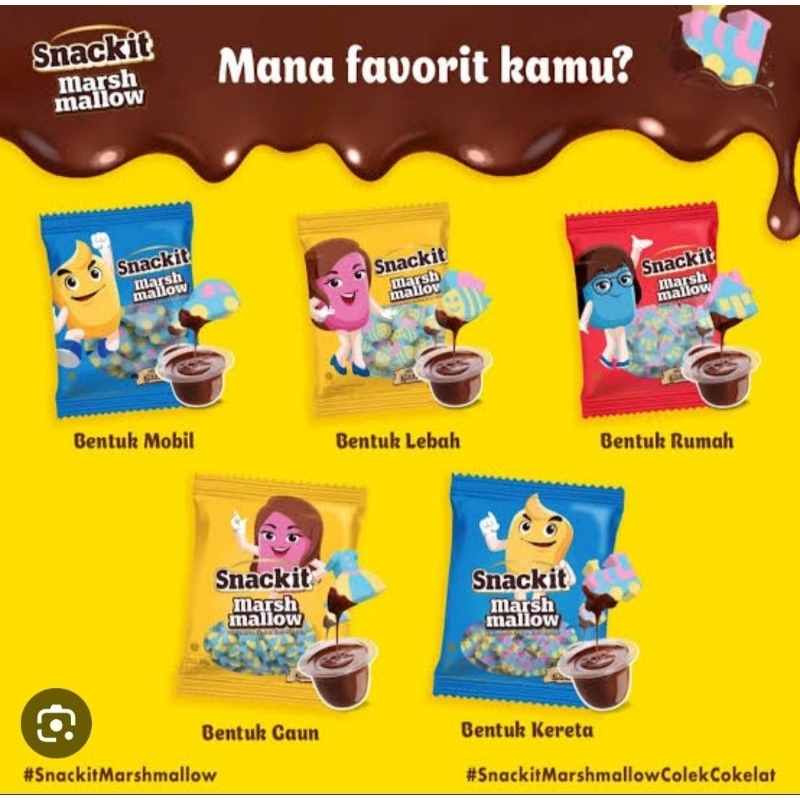 Jual Snackit marsmellow 6 gr (1pack isi 10 bks) | Shopee Indonesia