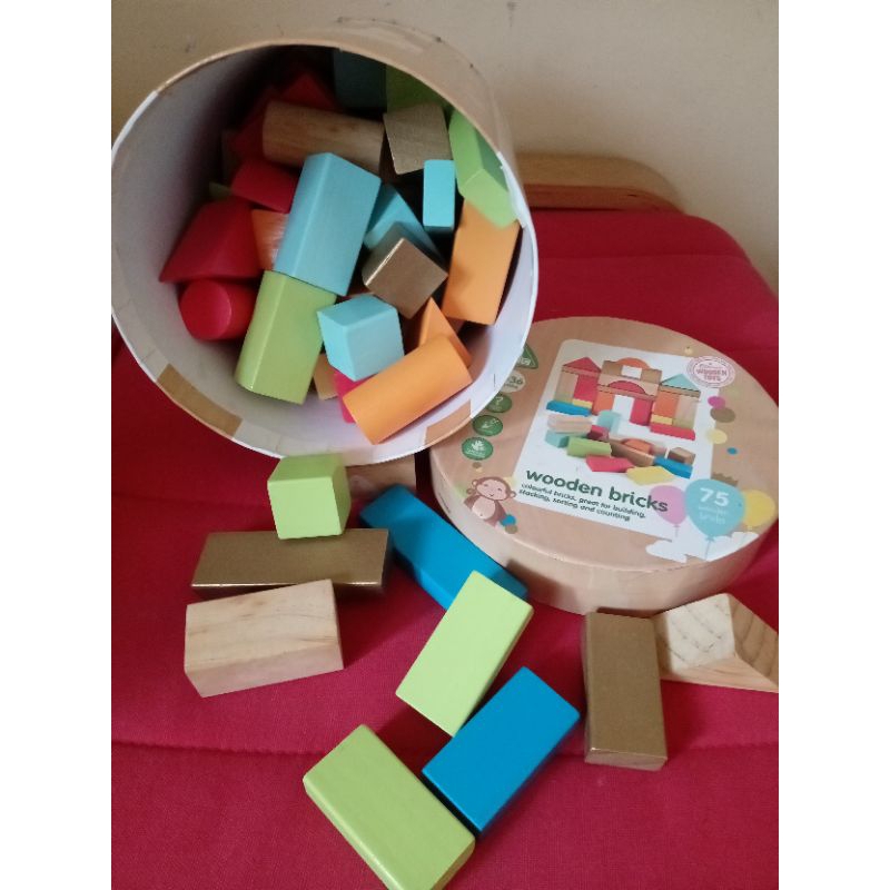 Jual Wooden Brick ELC/Mainan Balok Kayu ELC | Shopee Indonesia