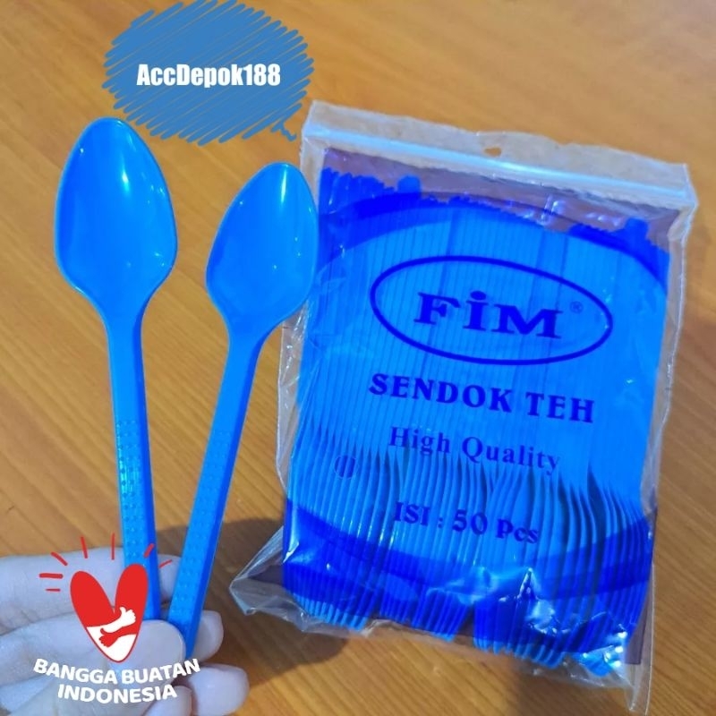 Jual SENDOK TEH / SENDOK PUDING / SENDOK PLASTIK TEH GELAS WARNA MERAH ...