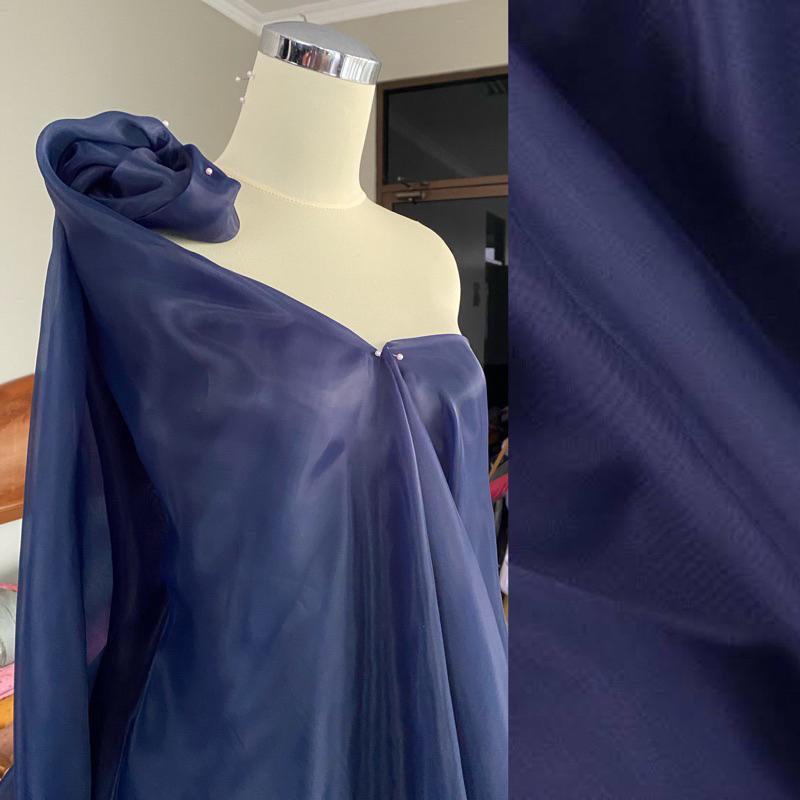 Jual ORGANZA SILK KAIN KACA PREMIUM / GLOWING SILKY GRADE A | Shopee ...