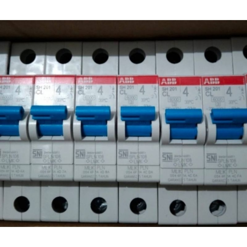 Jual MCB ABB 2A 4A 6A 10A 16A 20A 25A 35A 50A 100% ORI ASLI PLN ...