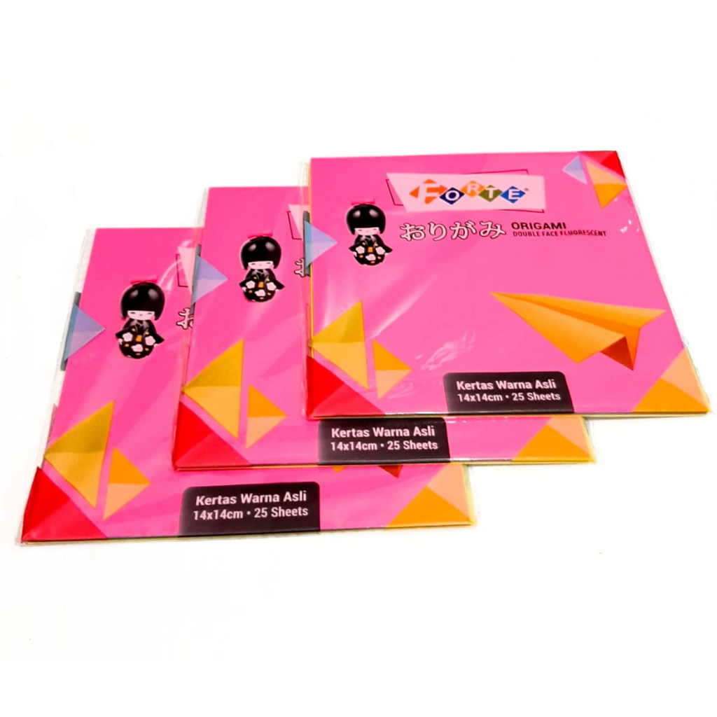 Jual Harga Grosir 1packs / 25 sheets KERTAS ORIGAMI PAPER FORTE Warna ...
