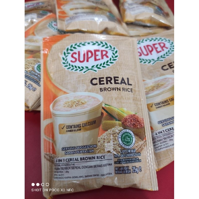 Jual Super Instant Cereal 4 in 1 /Sereal 25gr Ecer Sachet Rasa Original ...