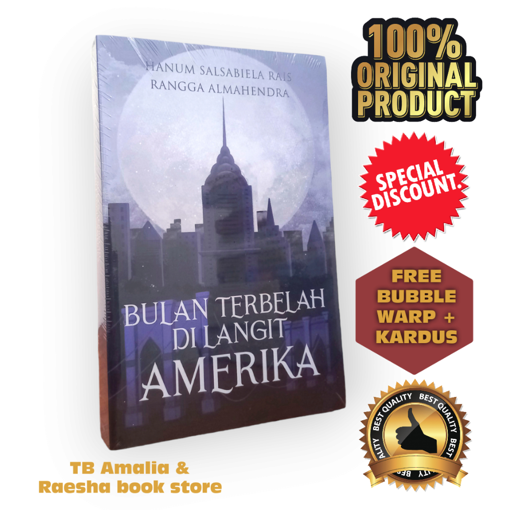 Jual Novel Bulan Terbelah Di Langit Amerika - Hanum Salsabiela Rais ...