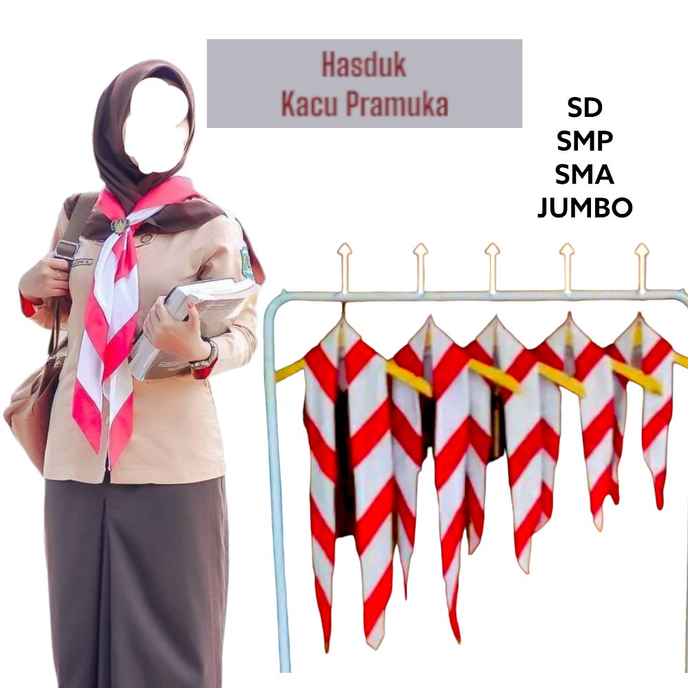 Jual Kacu Hasduk Pramuka Dasi Pramuka Merah Putih SD SMP SMA Jumbo ...