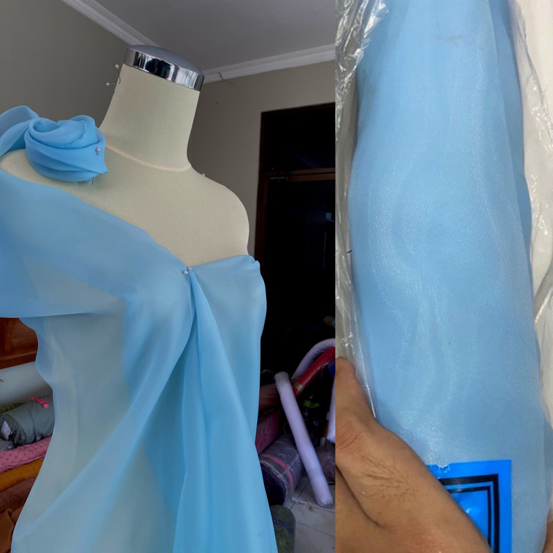 Jual ORGANZA SILK KAIN KACA PREMIUM / GLOWING SILKY GRADE A | Shopee ...