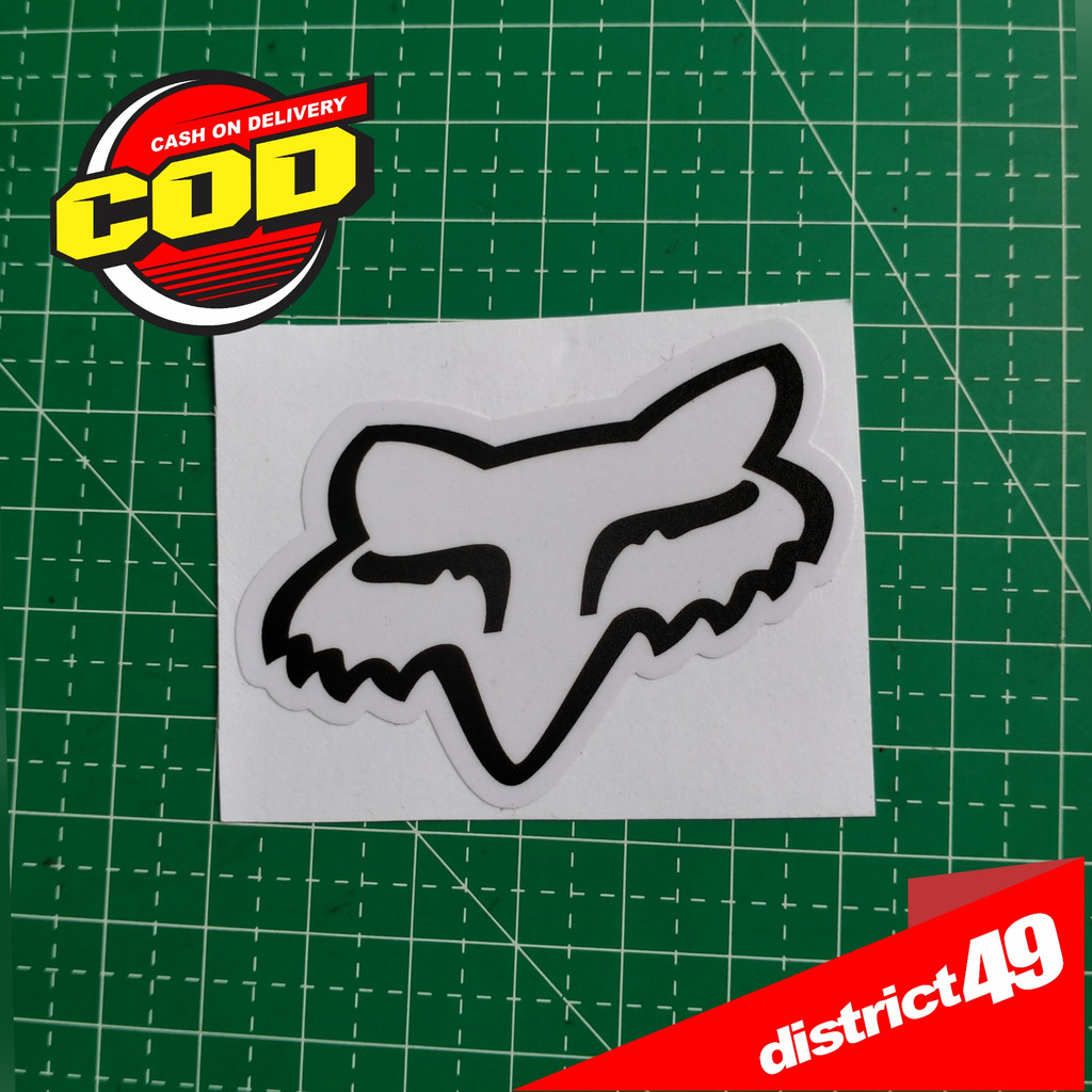 Jual Stiker Print Cut FOX LOGO Laminasi Glossy bahan tebal anti air ...