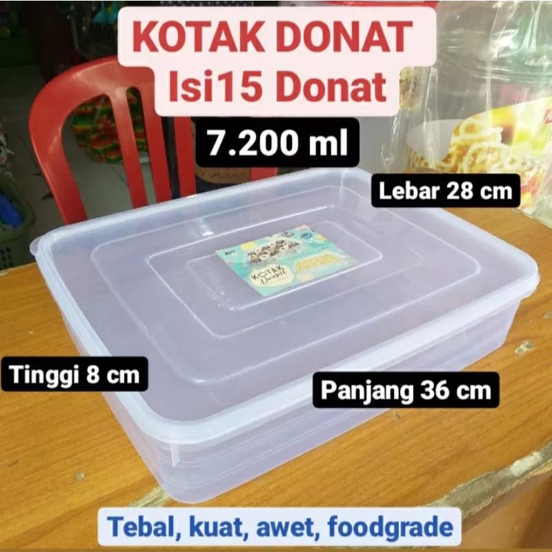 Jual Aneka Jaya Plastik Kotak donat 7200 ml / kotak angkringan / box ...