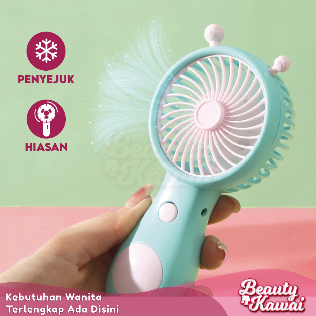 Jual Kipas Angin Mini Portable Fan Genggam Kecil USB Hiasan Meja Warna ...