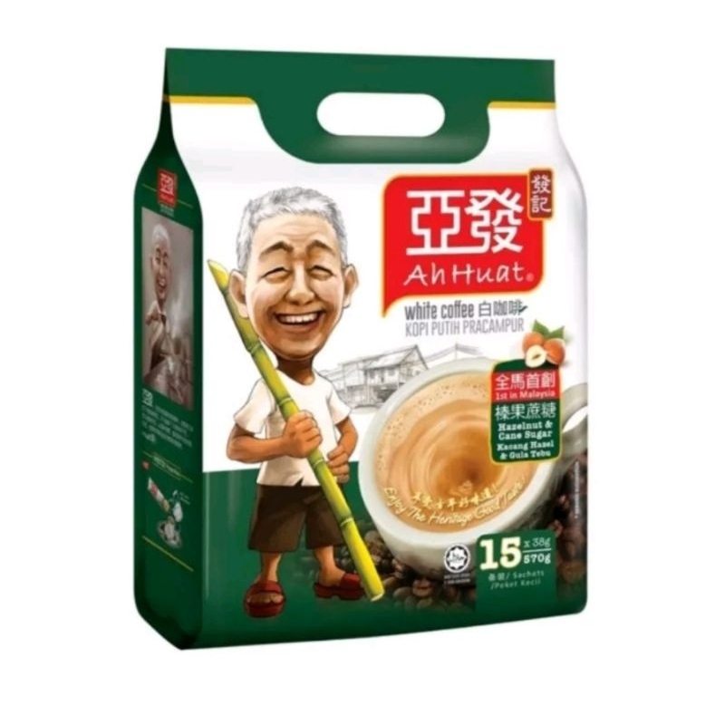 Jual Ah huat / Ahhuat / Ahuat White Coffee Hazelnut & Cane Sugar ...