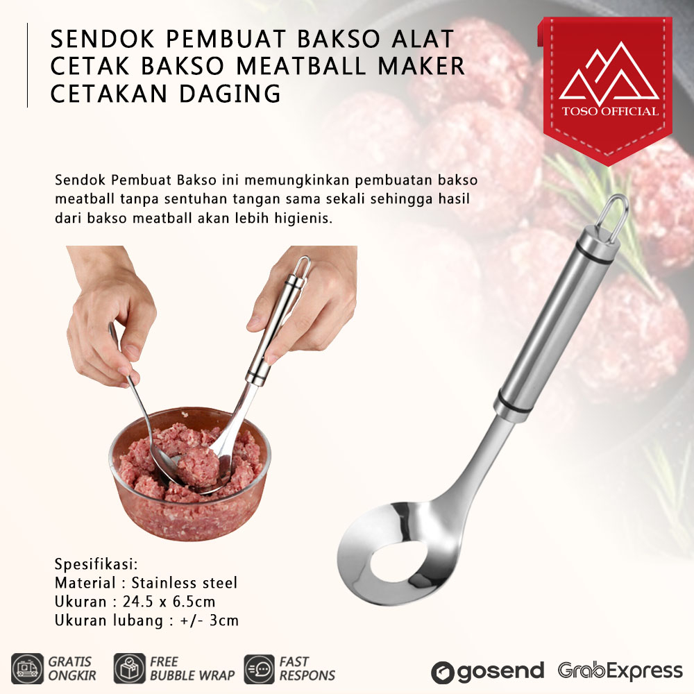 Jual SENDOK PEMBUAT BAKSO ALAT CETAK BAKSO MEATBALL MAKER CETAKAN ...