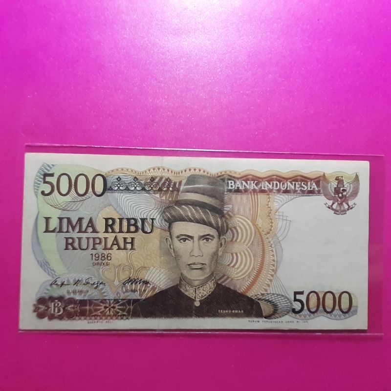 Jual uang kuno 5000 rupiah teuku umar 1986 | Shopee Indonesia