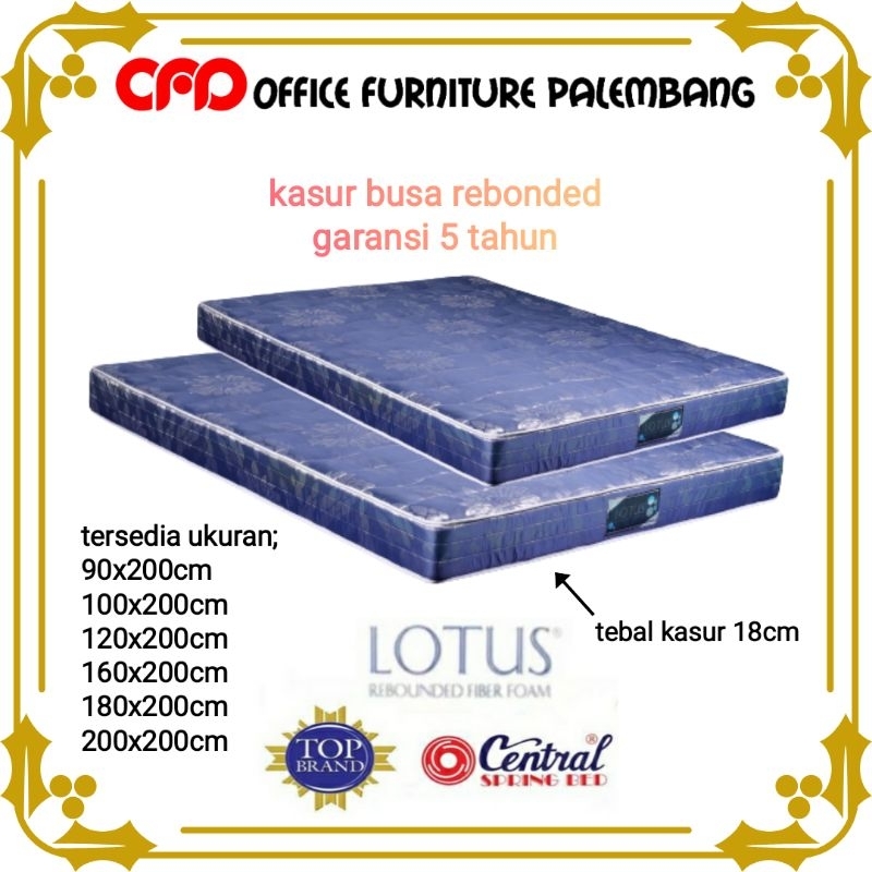 Jual kasur busa lotus by central springbed matras foam kasur rebounded ...