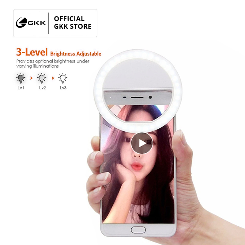 Jual GKK Selfie Ring Light Mini LED Tipe Jepit Flash Untuk Kamera Hp ...