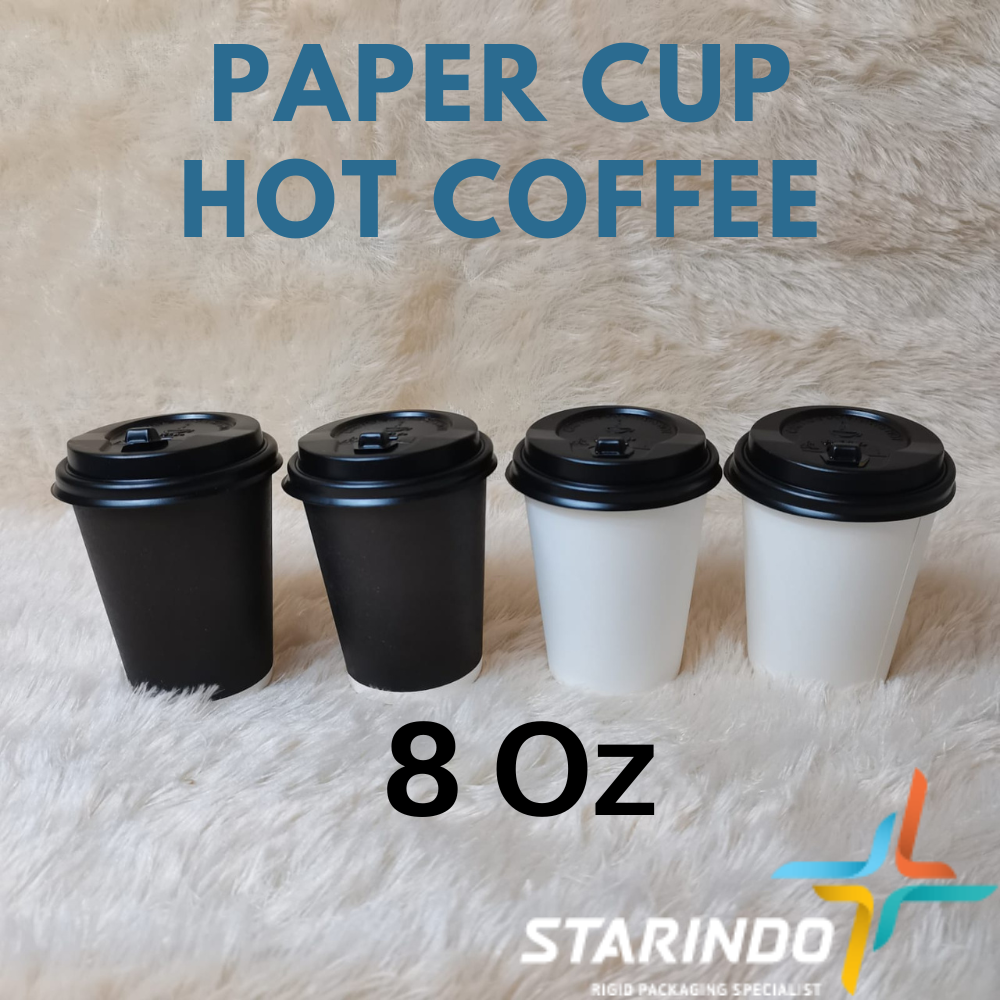 Jual Gelas Kopi Teh 8 Oz Starindo Paper Cup Hot Coffee Tea 8oz