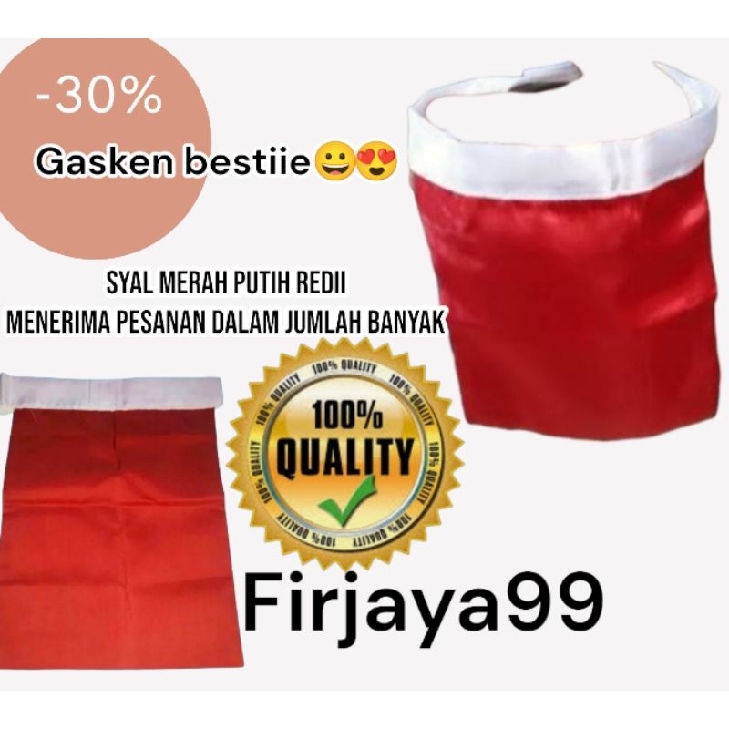 Jual syal merah putih paskibra/sal paskibra/sal merah putih/skrap merah ...