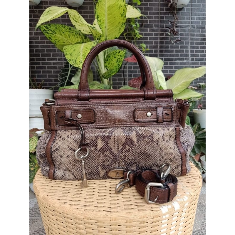 Jual TAS FOSSIL MADDOX BAR SNAKE SKIN | Shopee Indonesia
