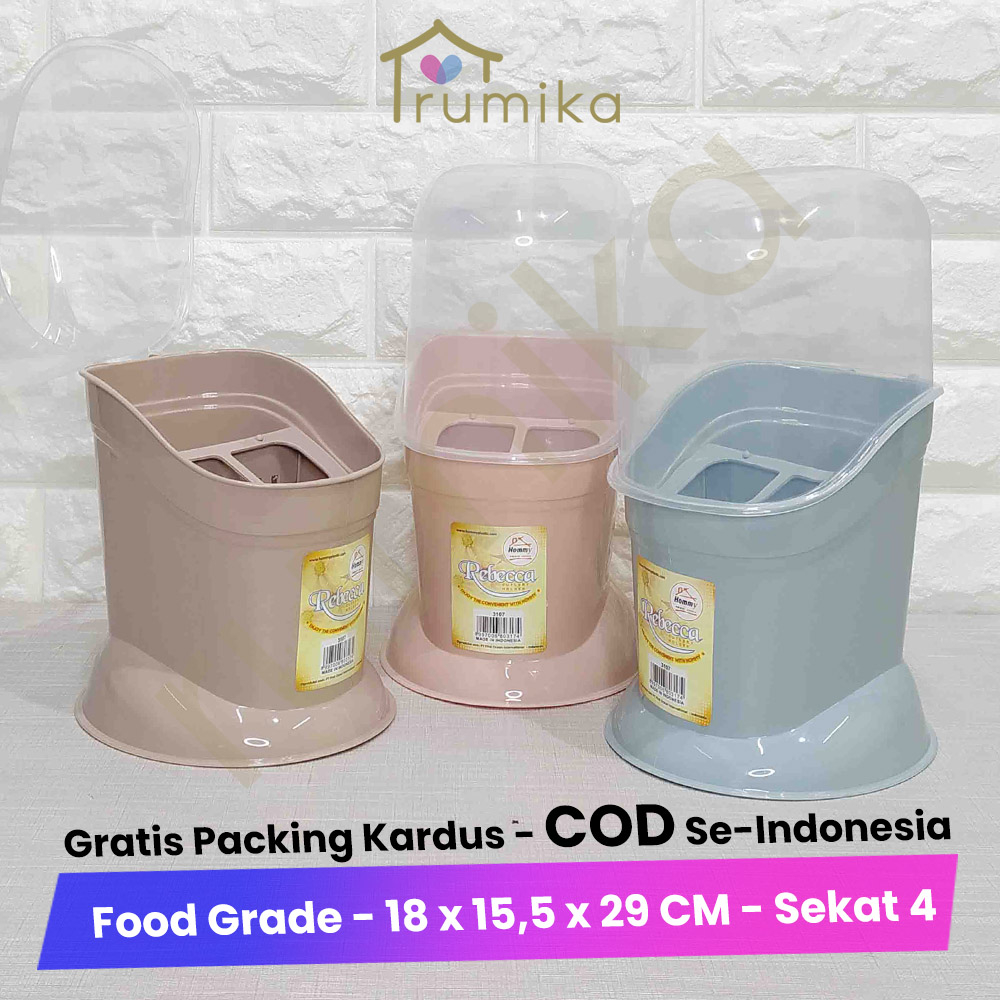 Jual Cutlery Holder Storage / Tempat Sendok Garpu Sumpit Tutup Warna ...