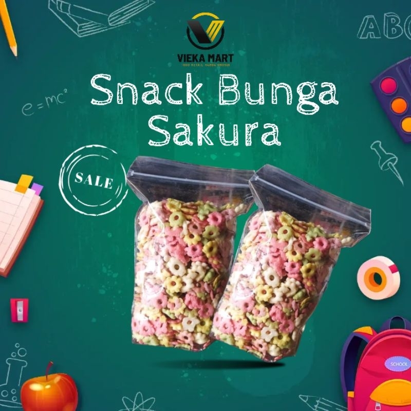 Jual Snack Cemilan bunga sakura 250gram | Shopee Indonesia