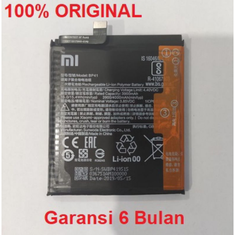 Jual Baterai Batere Battery Xiaomi Mi9T Mi 9t Redmi K20 BP41 Original ...