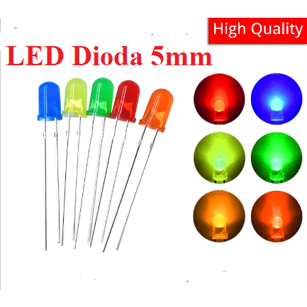 Jual lampu led dioda diode Diffused warna F5 5mm 5 mm | Shopee Indonesia