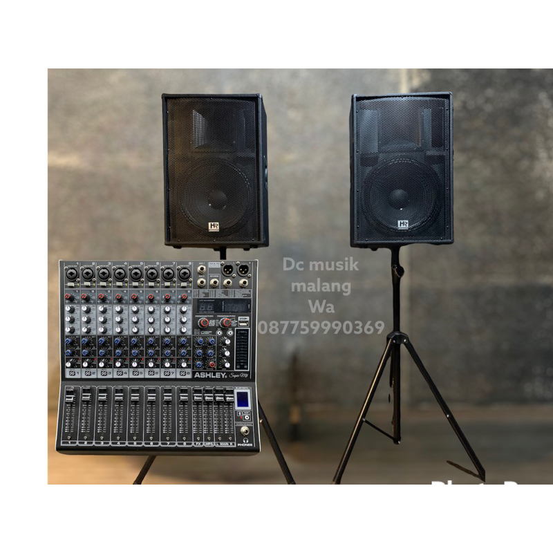 Jual speaker active aktif monitor tiang 12 inch HR audio | Shopee Indonesia