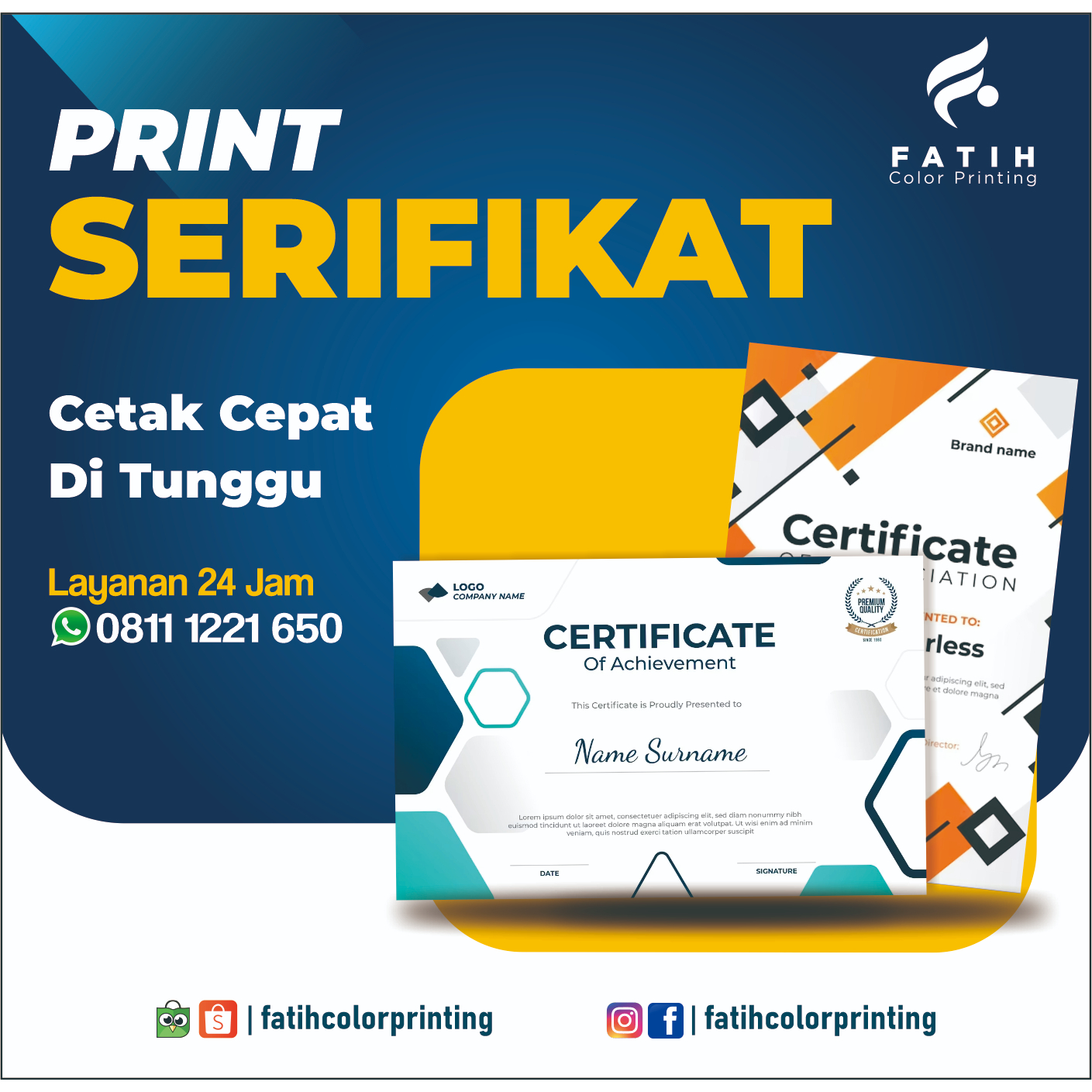 Jual CETAK SERTIFIKAT / PRINT SERTIFIKAT / CETAK SERTIFIKAT MURAH ...