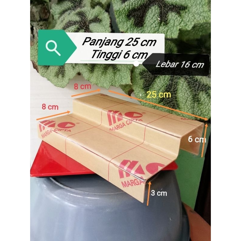 Jual Stand akrilik display makeup 2-3 tingkat panjang 25cm / stand ...