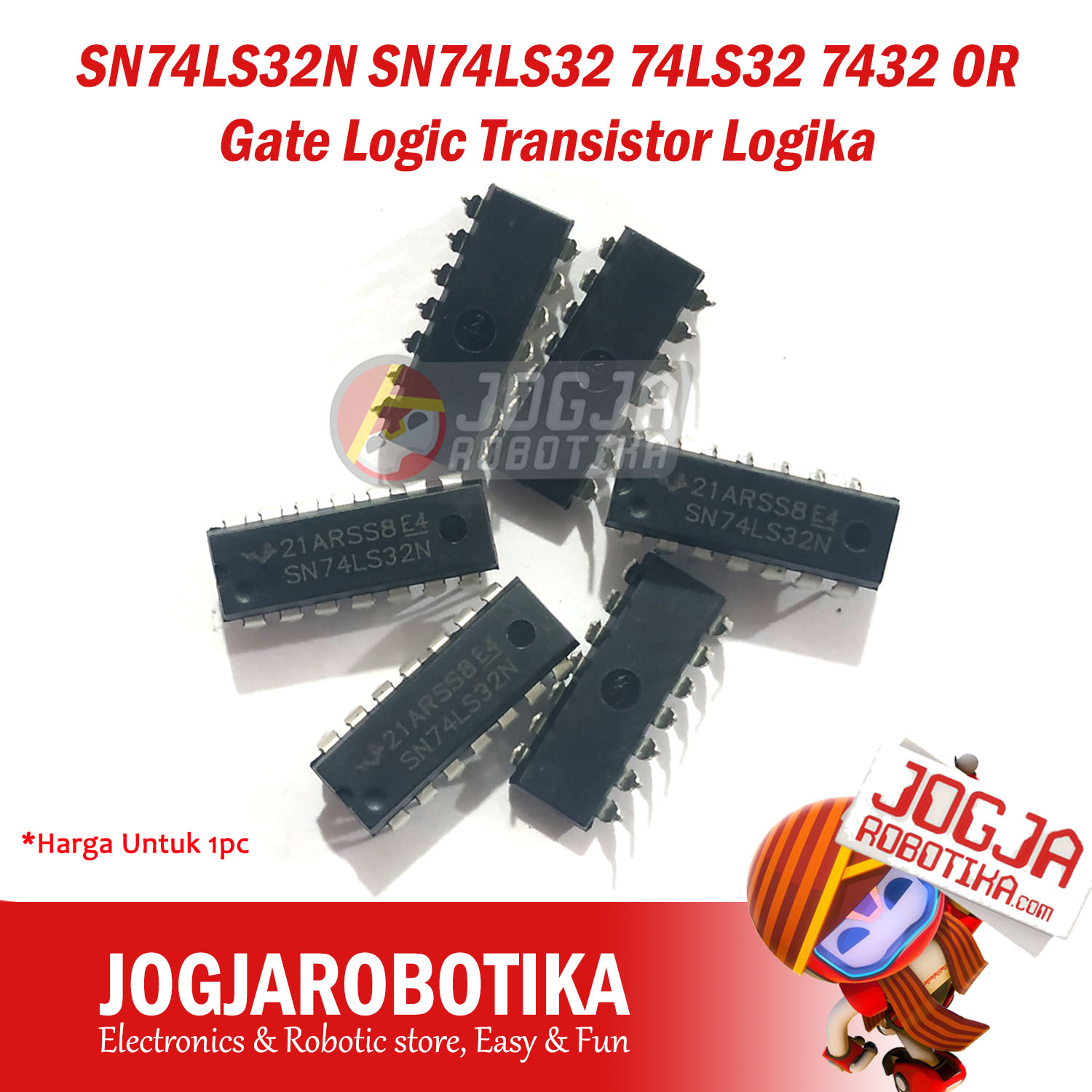 Jual SN74LS32N SN74LS32 74LS32 7432 OR Gate Logic Transistor Logika TTL ...