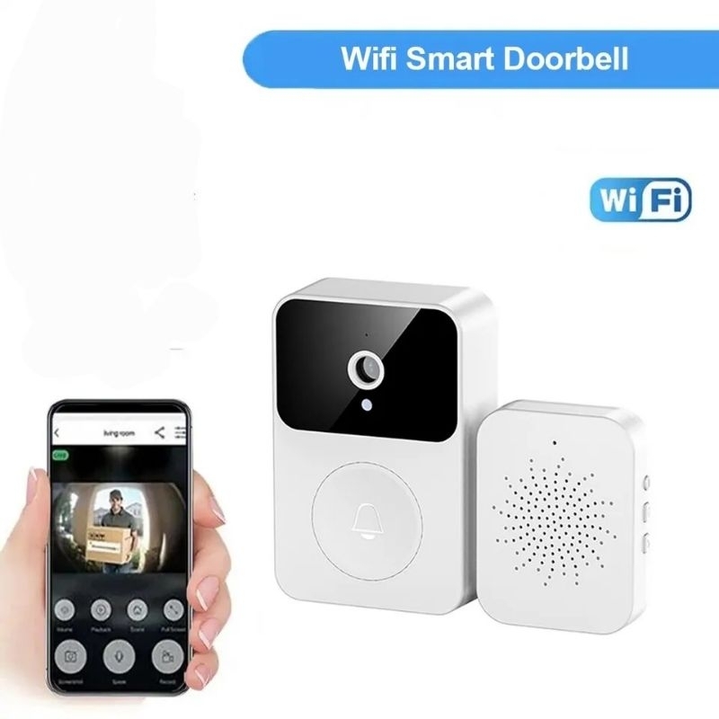 Jual bel rumah wireless tanpa kabel dengan kamera video pintar smart ...