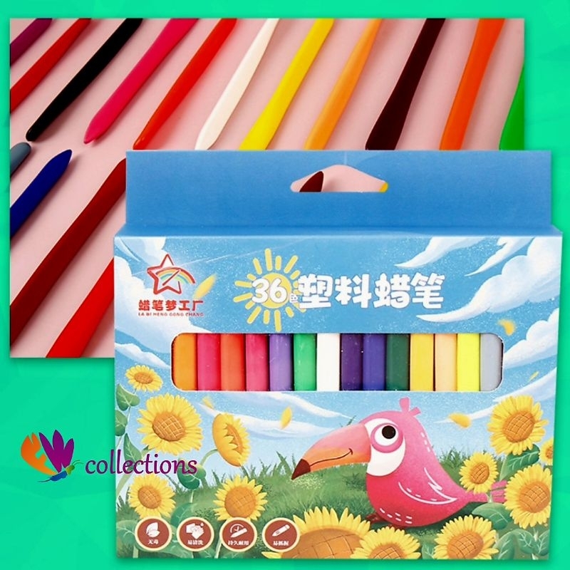 Jual (Bisa COD) Crayon Anti Kotor dan Patah Non Toxic Krayon Plastik ...