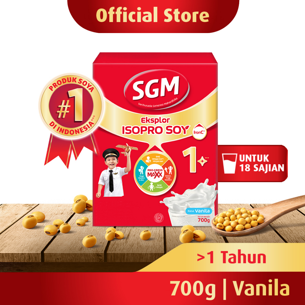 Jual SGM Eksplor ISOPRO SOY 1+ Vanilla Susu Pertumbuhan 700GR | Shopee Indonesia