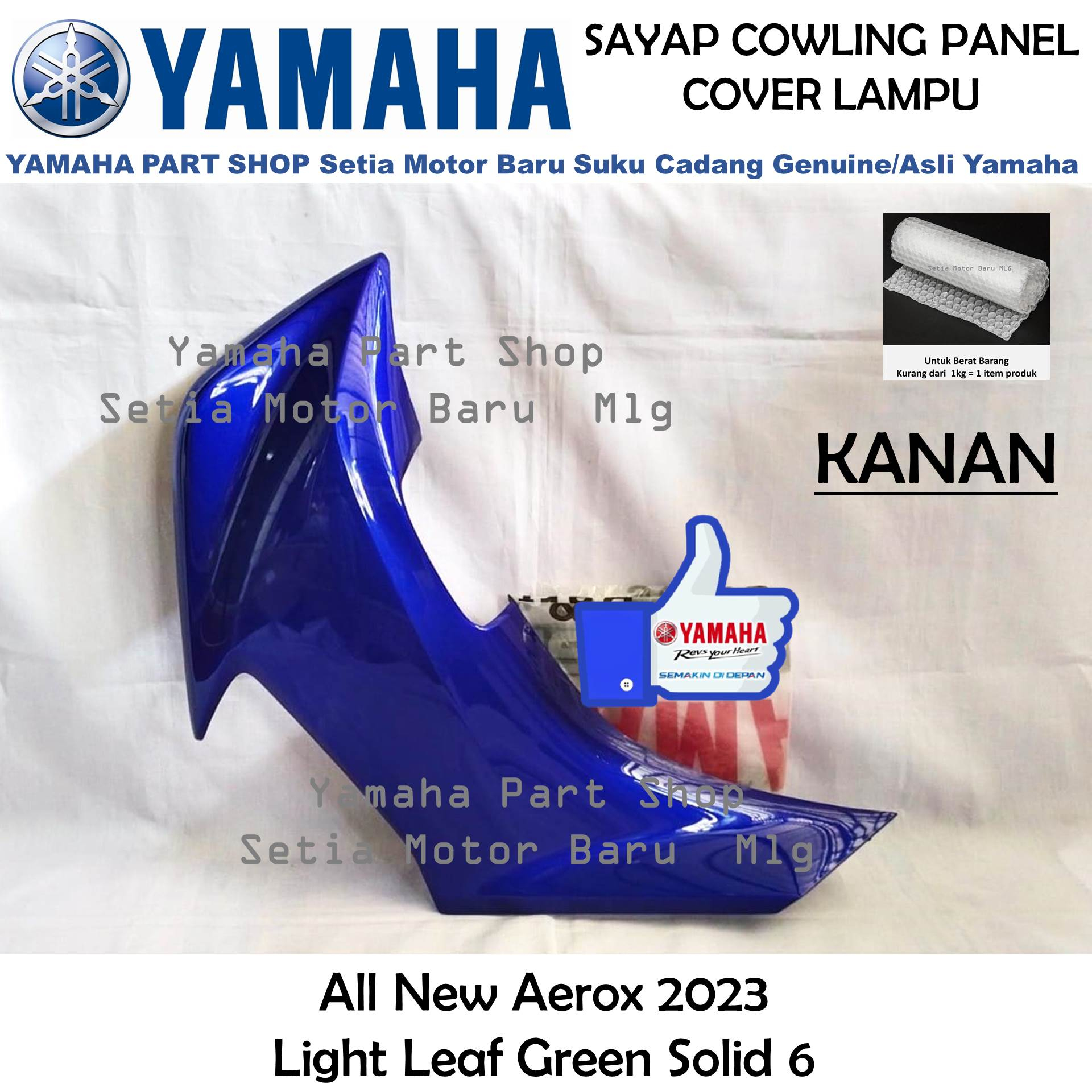 Jual Panel Cowling Sayap Luar Cover Lampu Depan Kanan All New Aerox ...