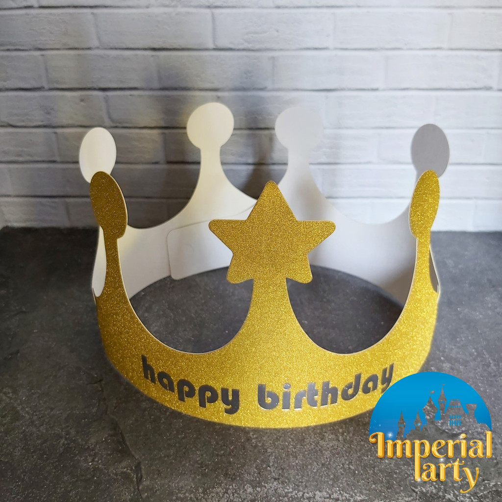 Jual Topi Mahkota Crown Kertas Raja Ratu Ulang Tahun Happy Birthday ...