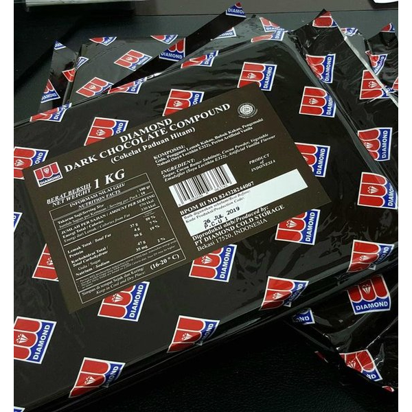 Jual DIAMOND Dark Chocolate Compound Coklat Batang Kemasan REPACK 500 ...