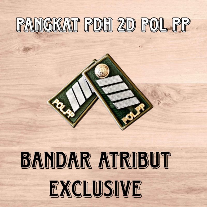 Jual Pangkat pdh 2D Pol PP Kancing Kain Akrilik exclusive | Shopee ...