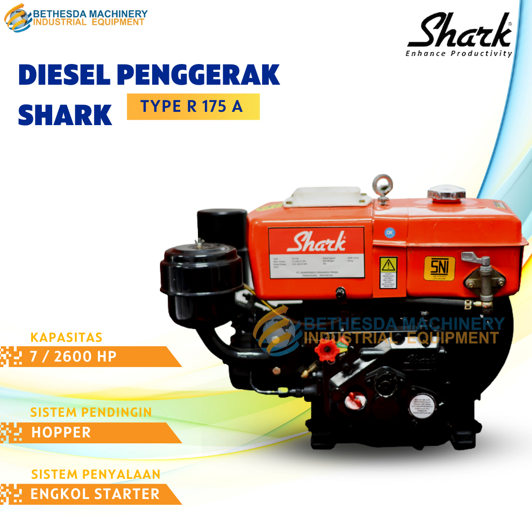 Jual Mesin Penggerak Shark R 175A 7 HP - Diesel Engine 7HP / 7PK | Shopee Indonesia
