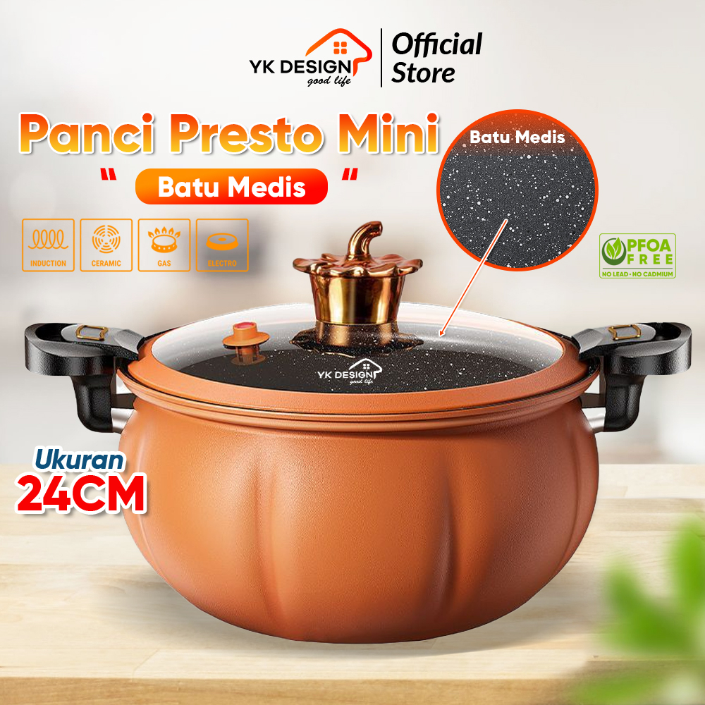 Jual YK DESIGN Panci Presto Model Labu Batu Medis Kapasitas 3.5 Liter ...