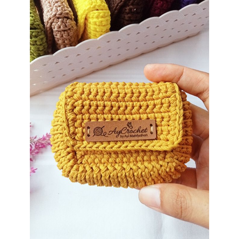 Jual Dompet mini rajut | dompet koin | dompet rajut | Shopee Indonesia