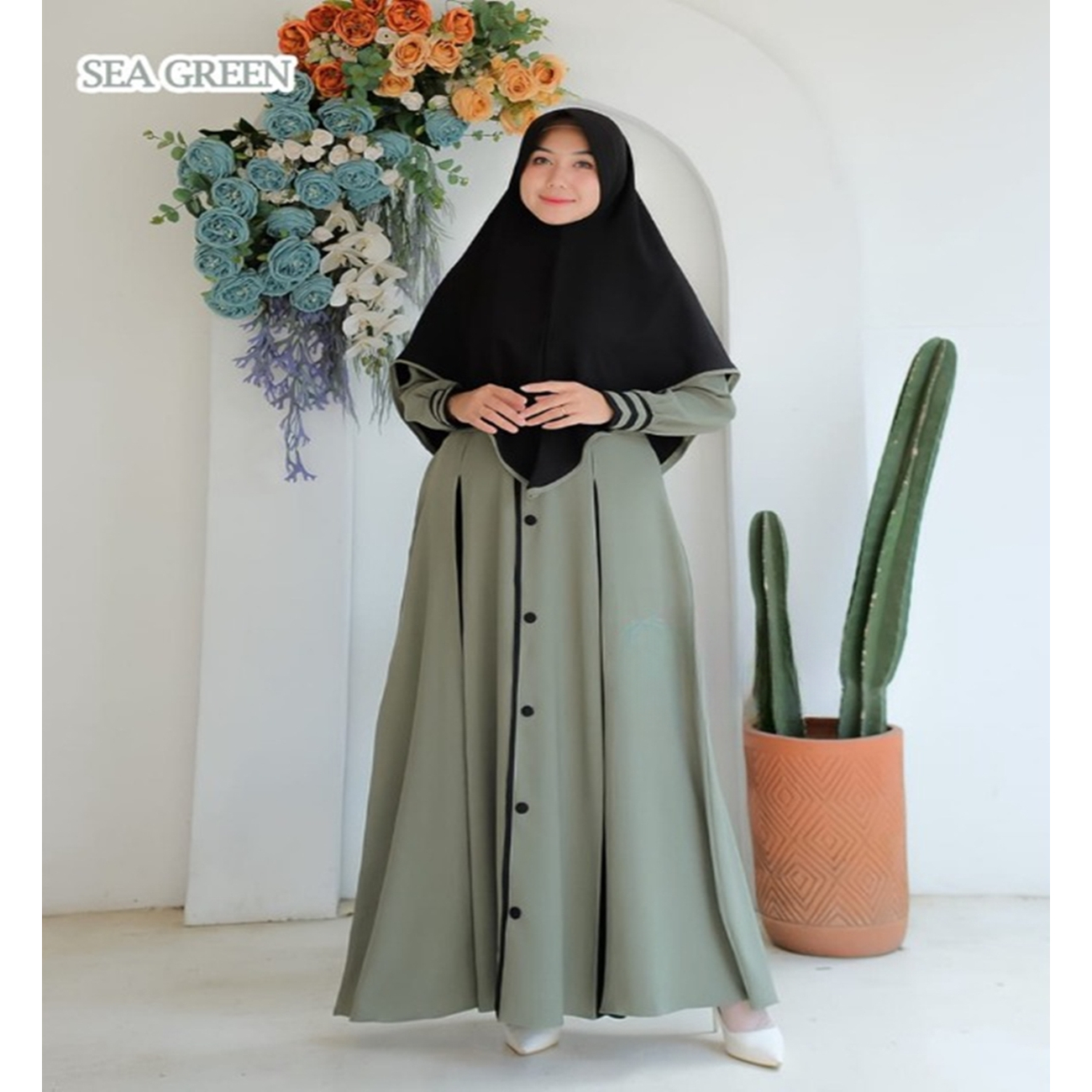 Jual Gamis Muslim Syari Plus Kerudung / Model Terbaru 2024 / Baju ...