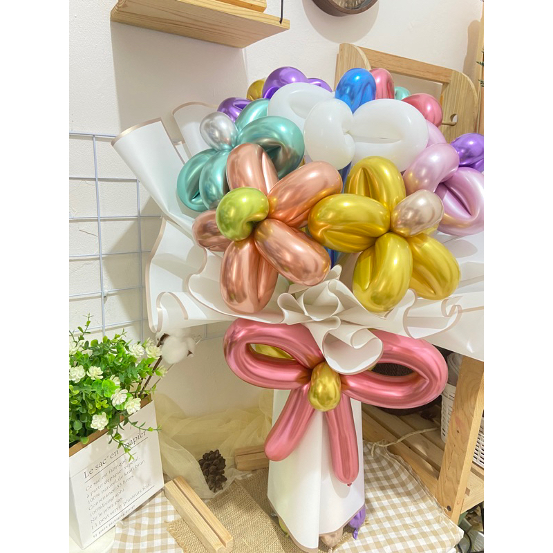 Jual buket balon tambahan wrapping buket balon / flower buket balon ...