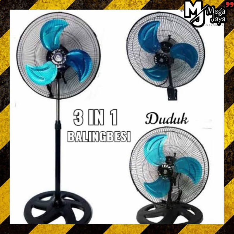 Jual KIPAS ANGIN BESI VITARA 3 IN 1 UKURAN 18 INCH / KIPAS TORNADO BESI ...