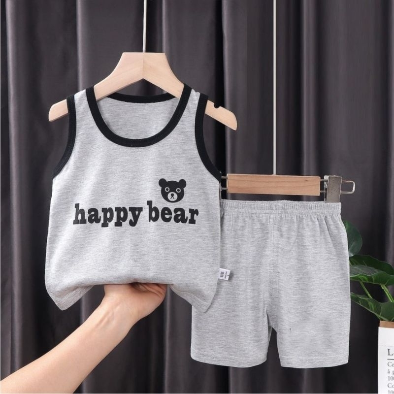 Jual SETELAN SINGLET ANAK ANAK HAPPY BEAR/SETELAN SINGLET ANAK ANAK ...