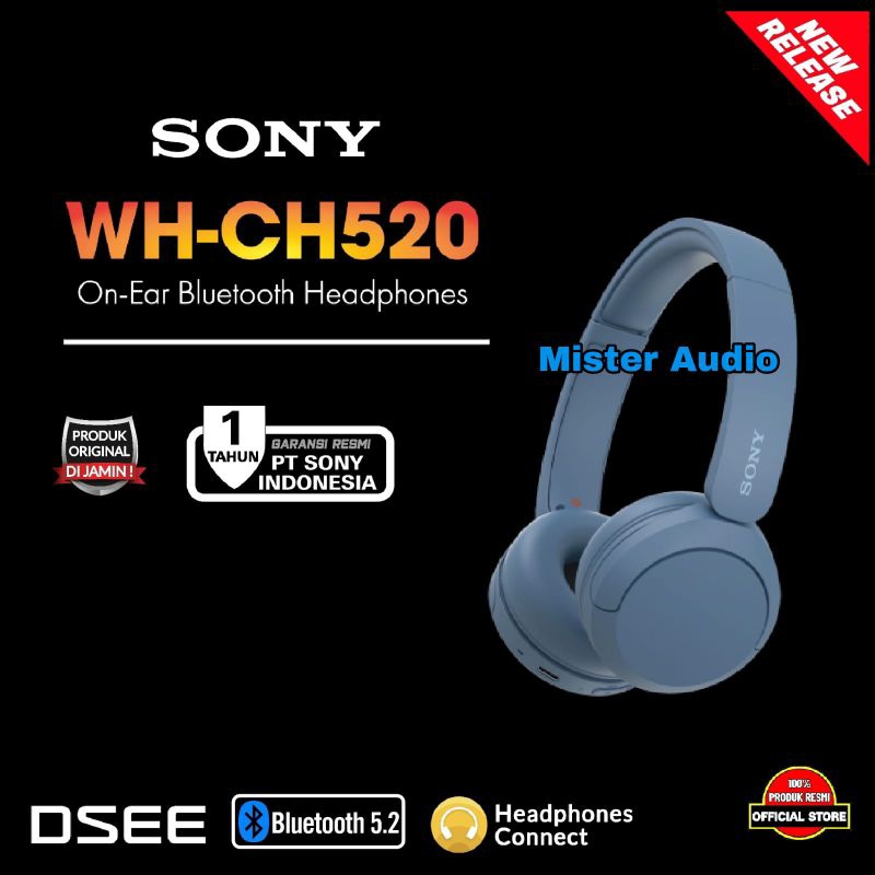 Jual Sony WH CH520 / WH CH 520 Successor WH CH510 Wireless On-Ear ...