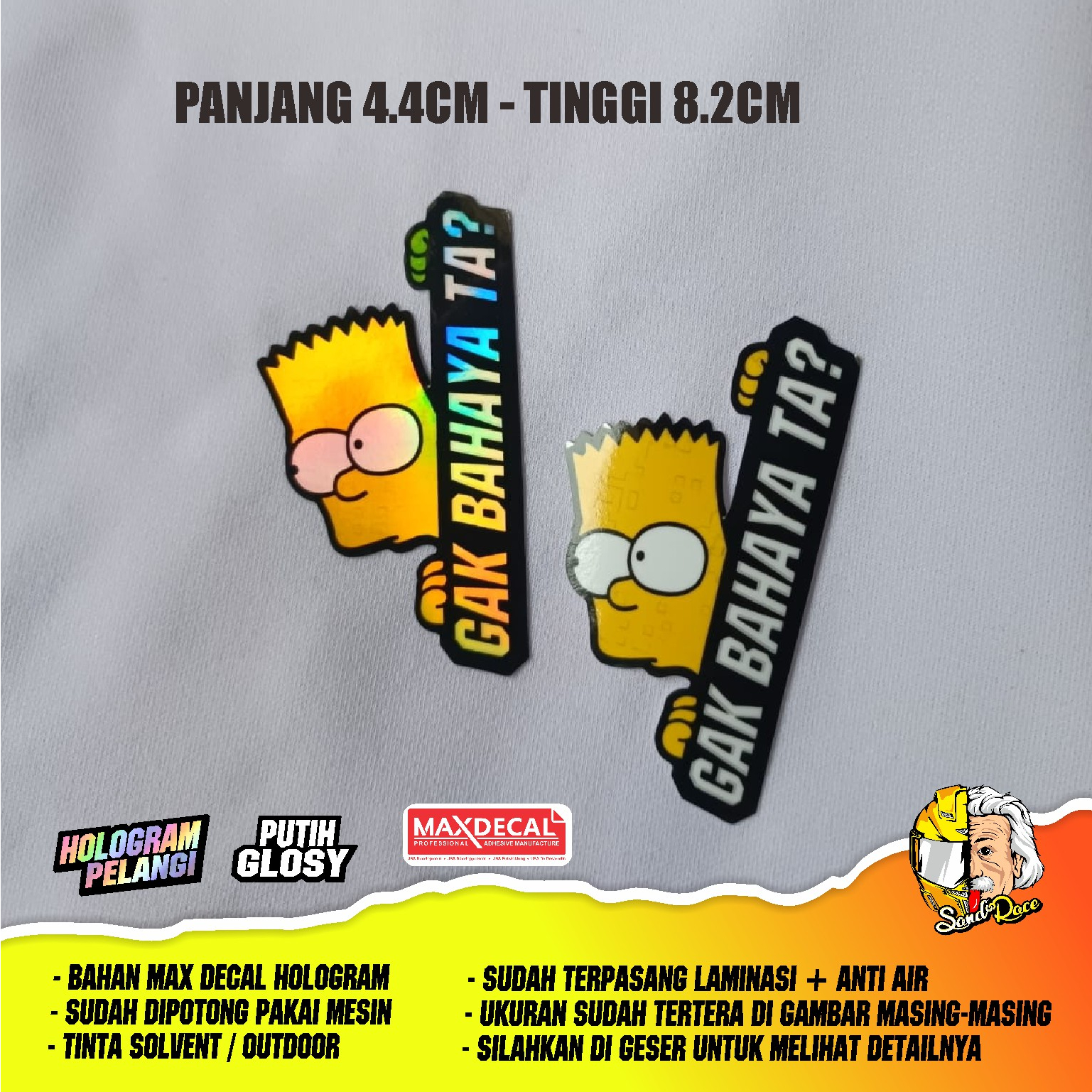 Jual stiker viral gak bahaya ta? cutting hologram / sticker viral GAK ...