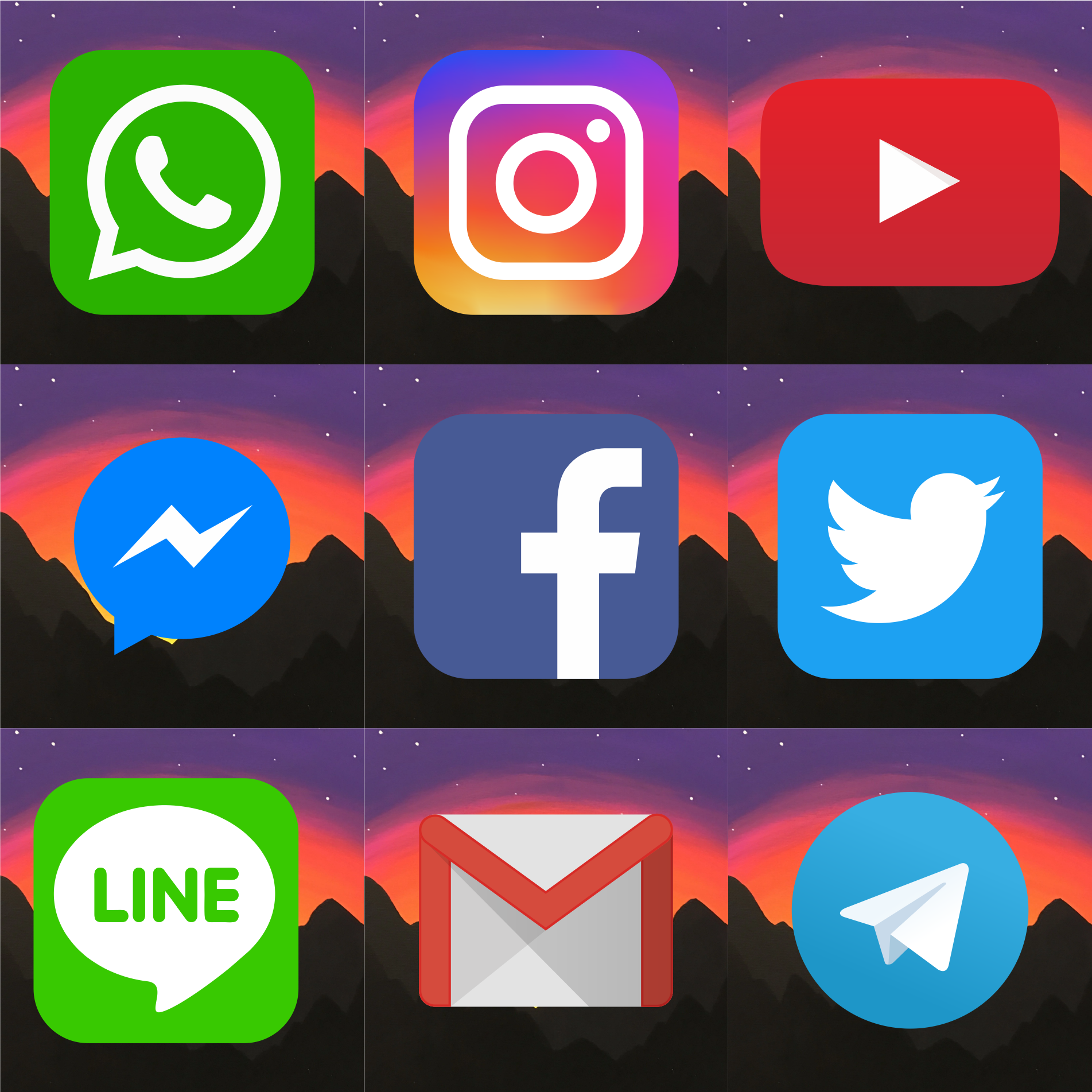 Jual STICKER SABLON LOGO SOSIAL MEDIA LOGO FB IG TWITTER LINE TINGGAL ...