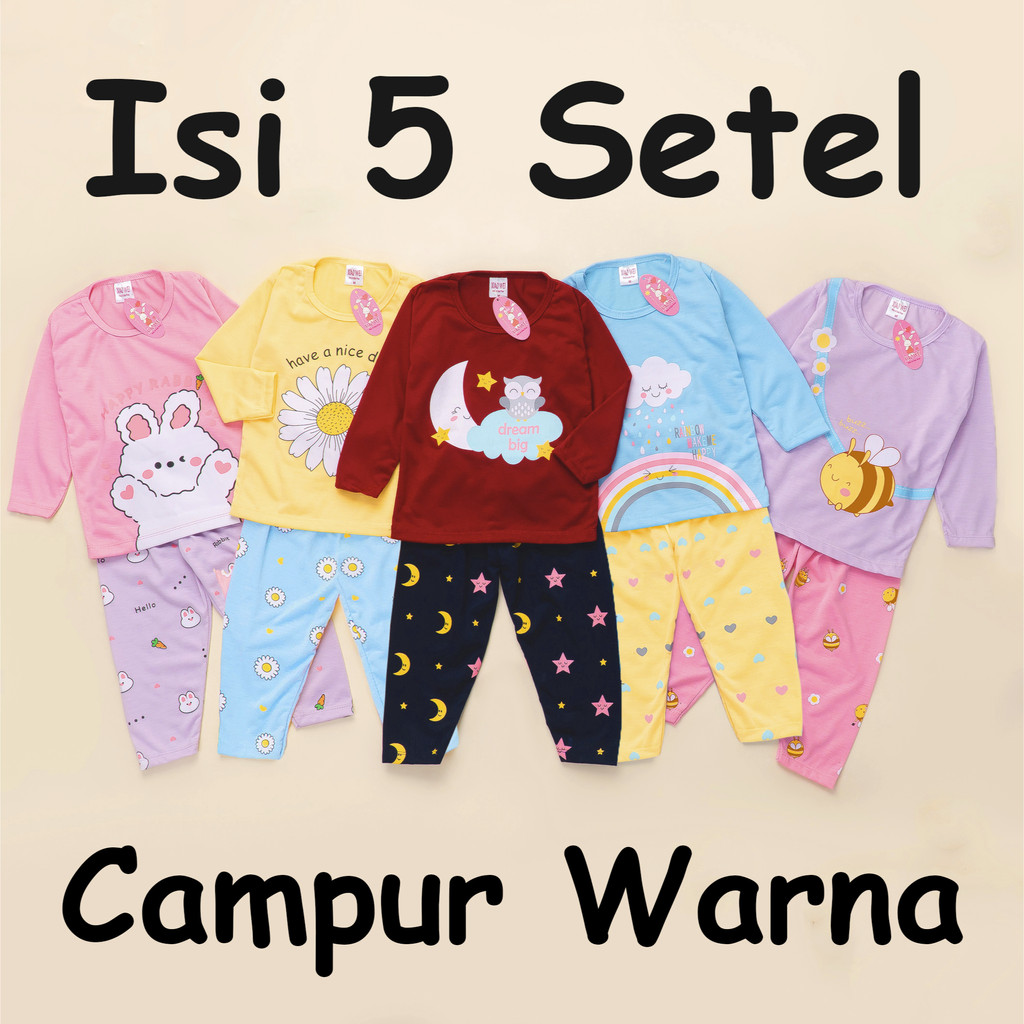 Jual (ISI 5 SETEL) Setelan Anak & Bayi Piyama Tidur Colourfur Print Set ... Jual (ISI 5 SETEL) Setelan Anak & Bayi Piyama Tidur Colourfur Print Set ...