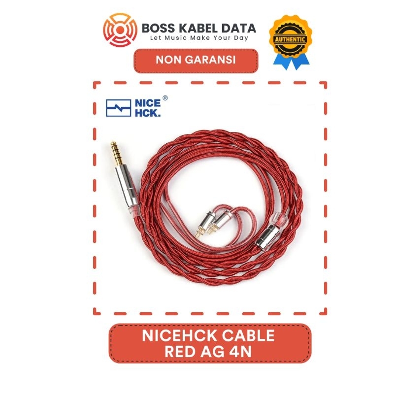 Jual Nicehck RedAG Cable 4n Pure Silver Material with woven outer layer ...