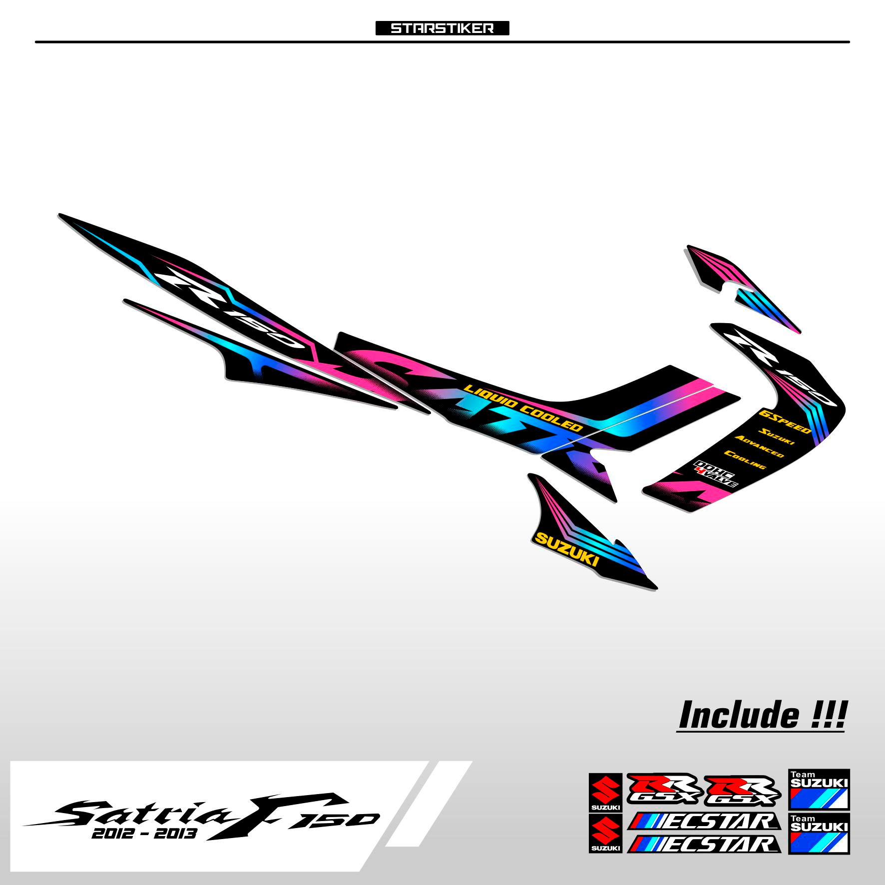 Jual F7 / STRIPING SATRIA FU BARONG / R 150 / RAIDER 150 / 2012 / 2013 ...