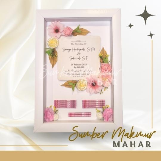 Jual Mahar uk 24x34| Bingkai Mahar pernikahan 3d | Custom Mahar Simple ...